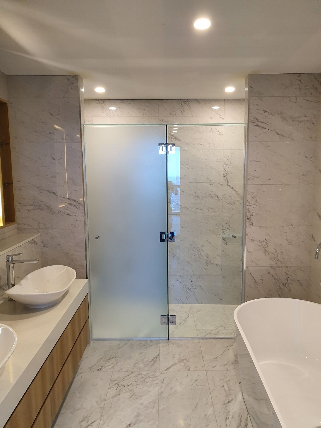 Civic Shower Screens And Wardrobes | Hinged Frameless ShowerScreens